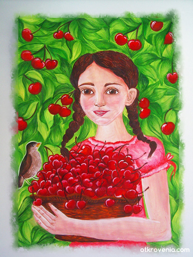 Черешка - drawing: Painting, Tempera by danika6 (Даниела Караиванова)