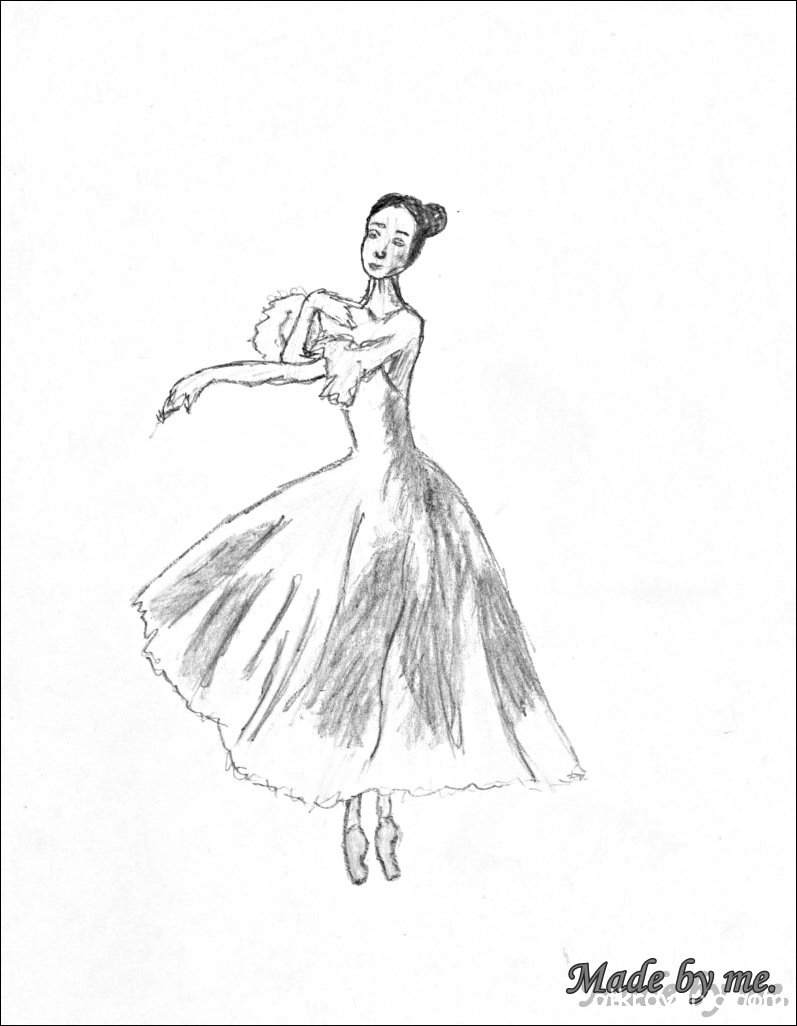 Ballet girl. - drawing: Graphics, Pencils by angelchesrogca (Яни)