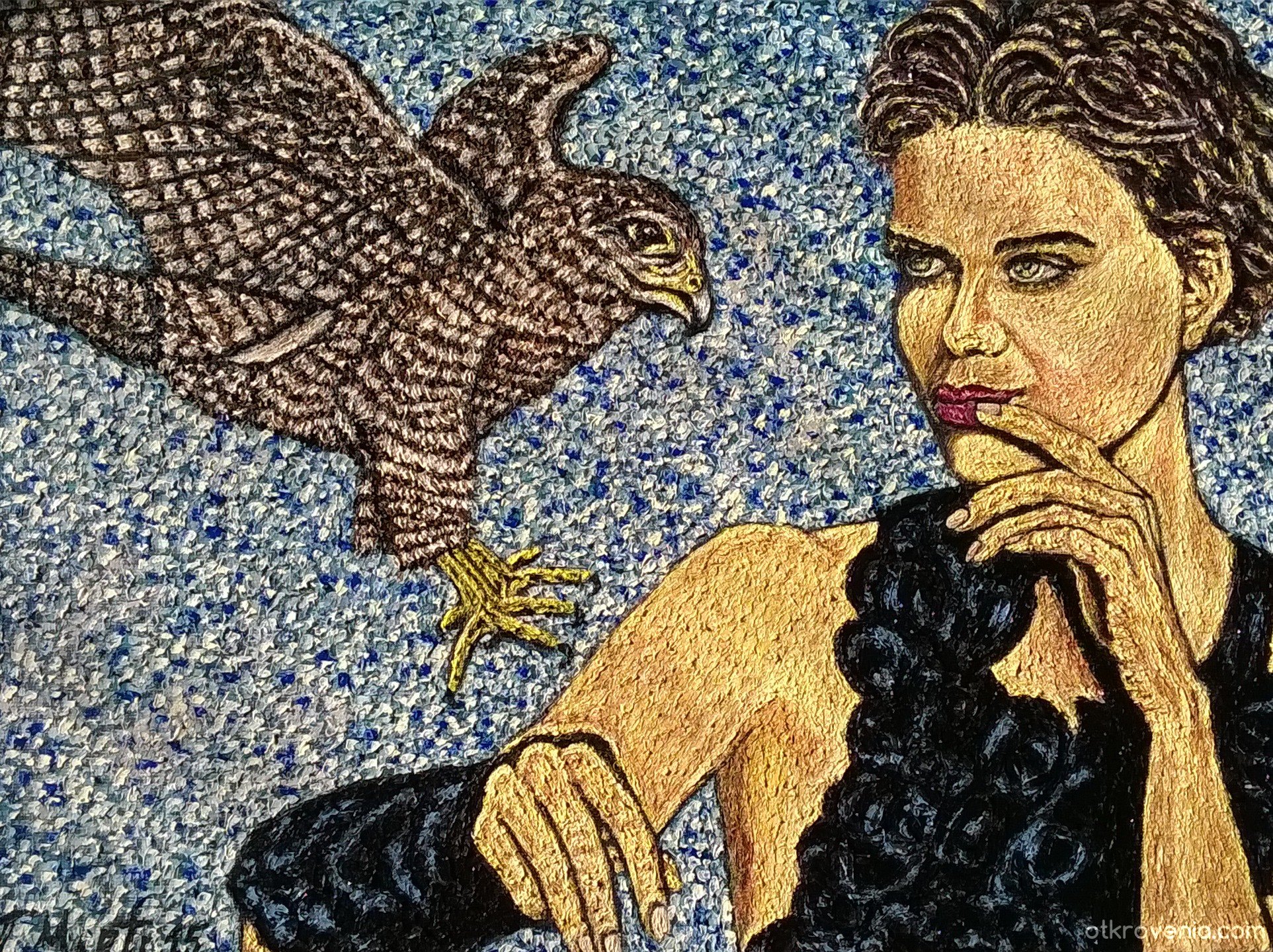 Сокол - Cuadro: Pintura, Pintura al óleo De TanerMert (Taner Mert)