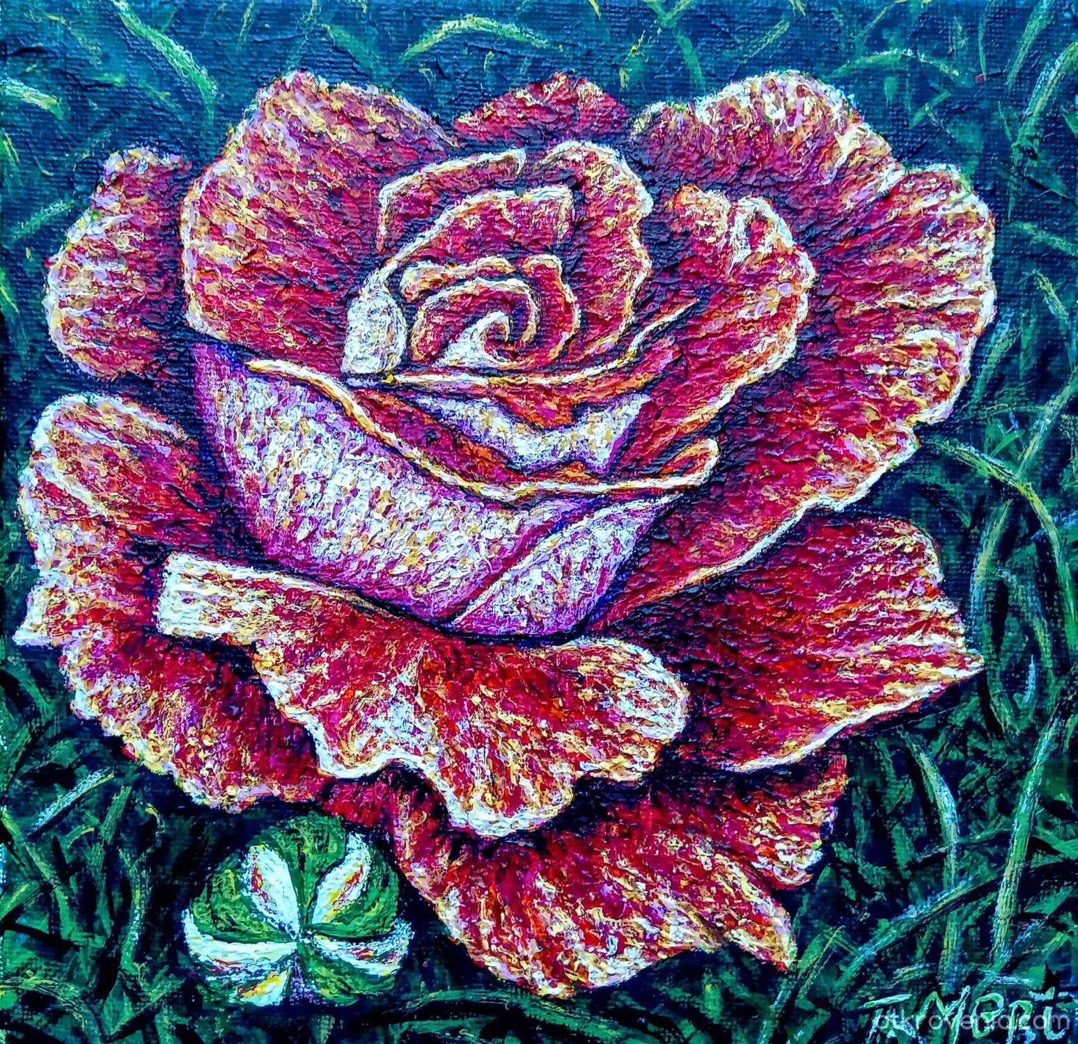 Роза - Cuadro: Pintura, Acrílico De TanerMert (Taner Mert)