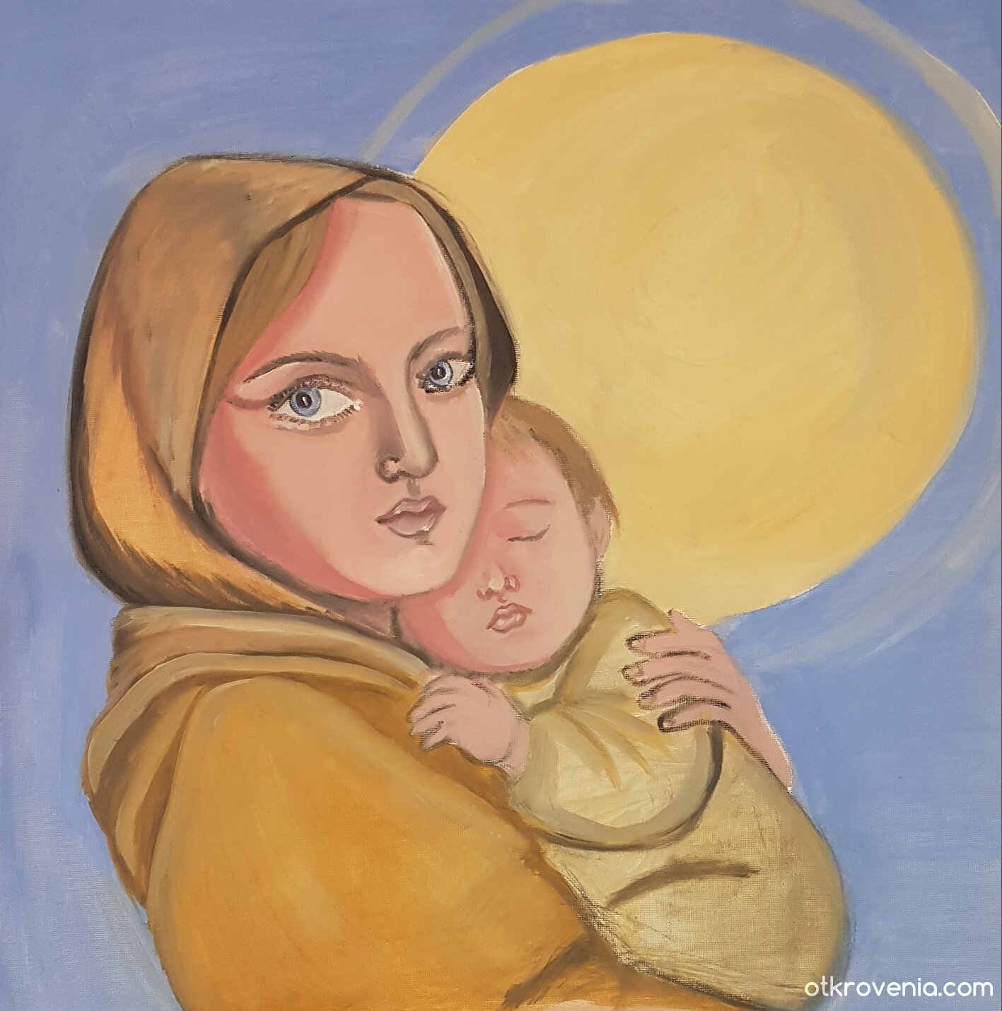 Mother Mary and Jesus - drawing: Oil paint by streptococcus (Таня Гулериа)